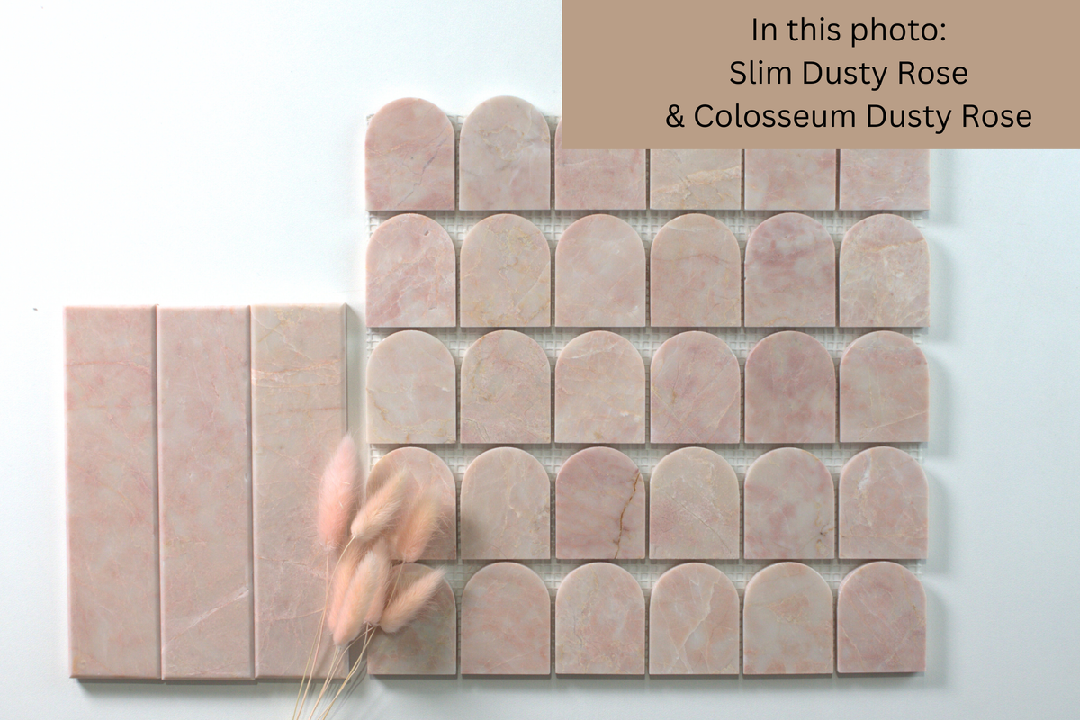 Eon – Colosseum Dusty Rose Stone Mosaic Tile (306x298 Sheet) | Box Of ...