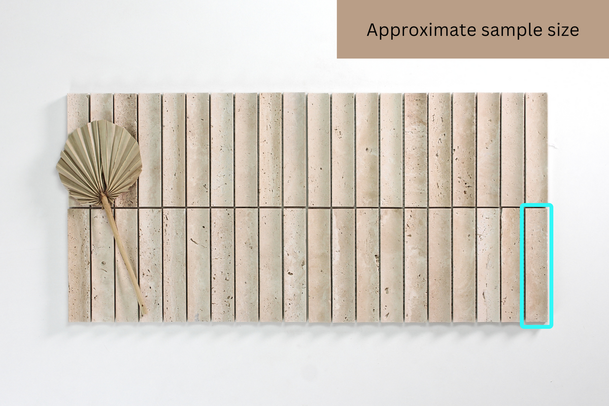 EON TRAVERTINE-CONCAVE KITKAT-STONE MOSAIC TILE-HONED (305x318 sheet)B ...