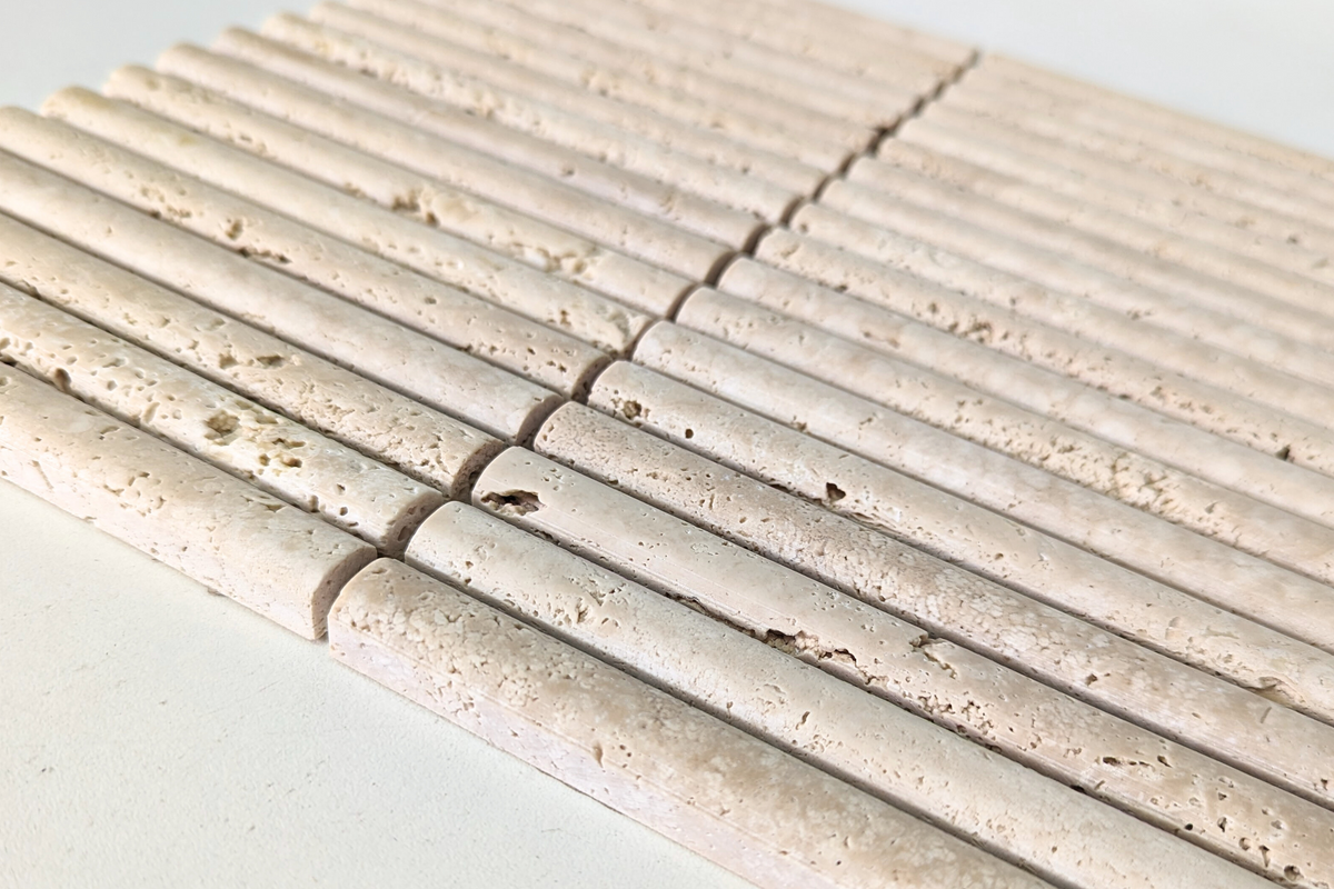 EON TRAVERTINE-CIGAR-STONE MOSAIC TILE (305x305 sheet)| Box of 8 Sheet ...