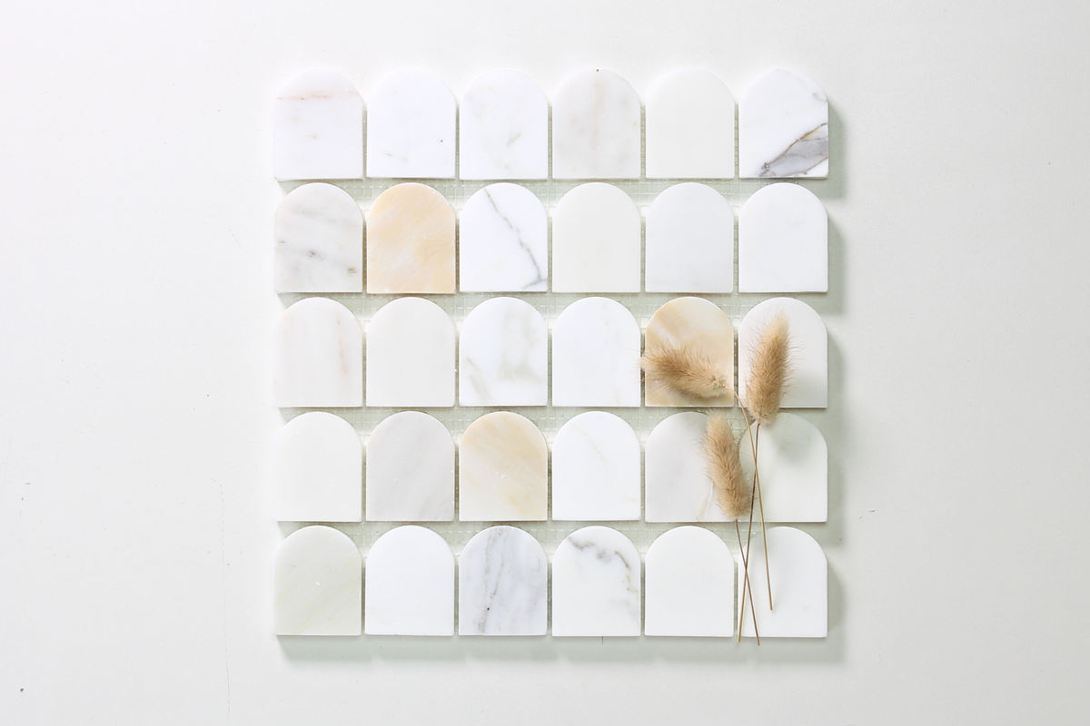 EON GOLD - COLOSSEUM - STONE MOSAIC TILE (306x298 sheet) | Box of 10 S ...