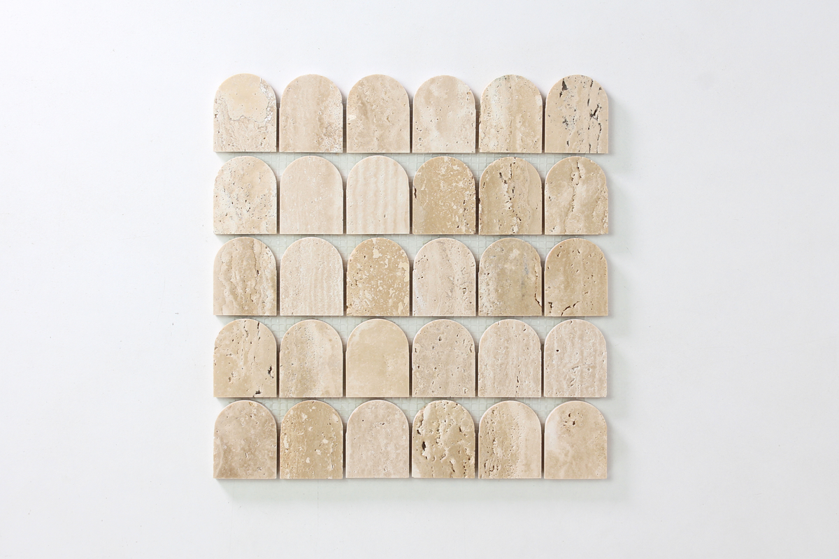 EON TRAVERTINE - COLOSSEUM - STONE MOSAIC TILE (306x298 sheet) – Kami ...