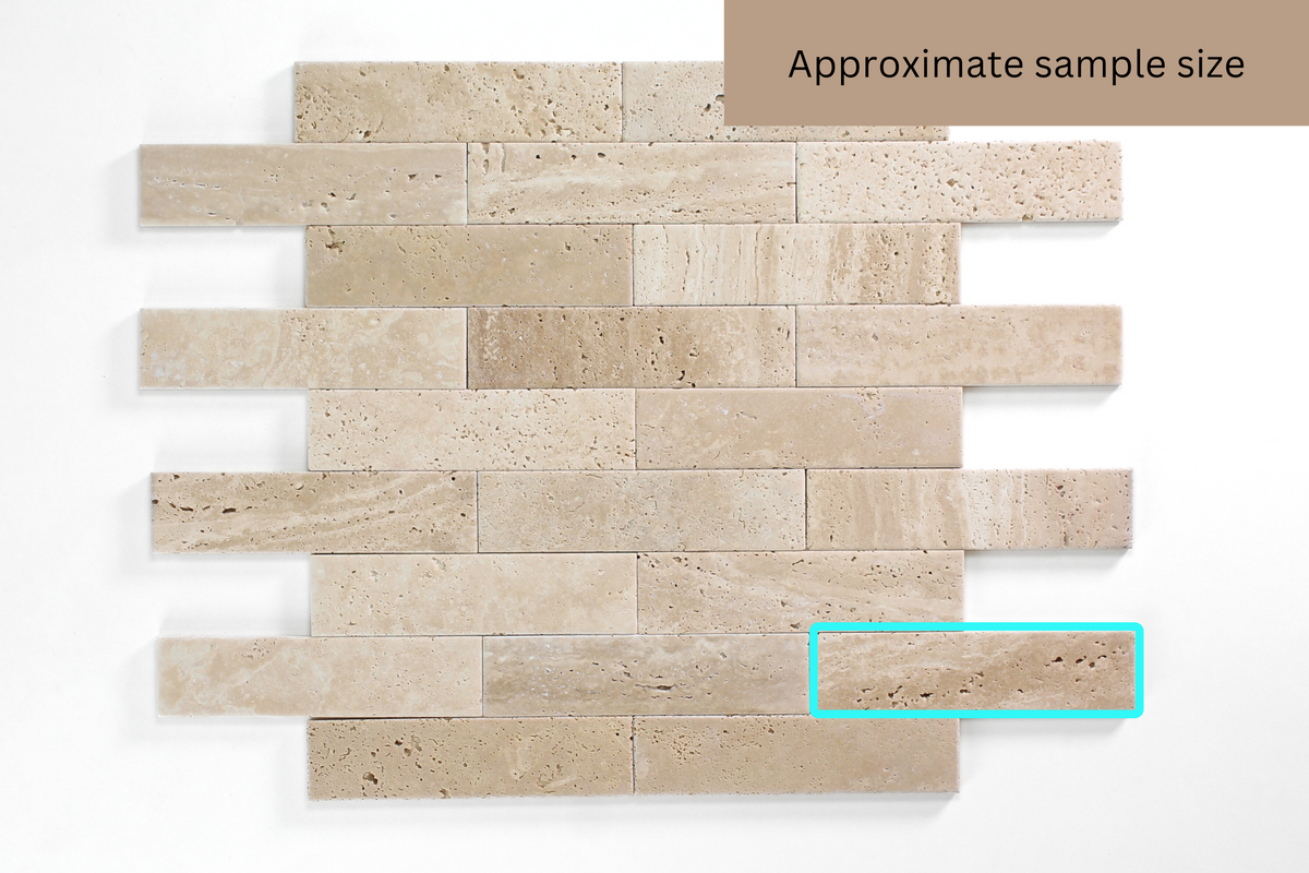EON TRAVERTINE - SLIM STONE TILE (50x200mm) Box of 66 pcs – 0.66m² ...