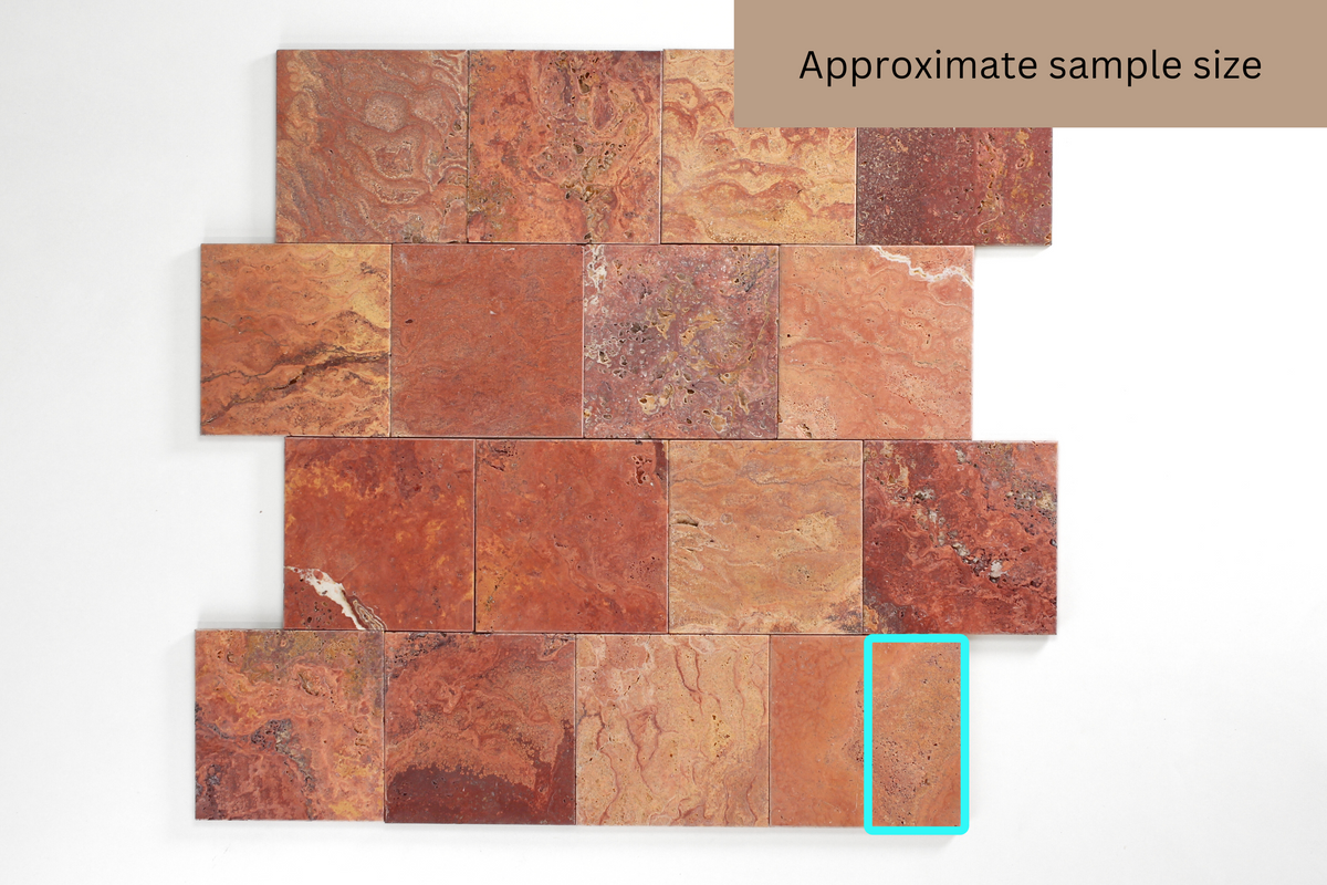 EON EARTH RED - SQUARE STONE TILE (150x150mm) – Kami Home Skins