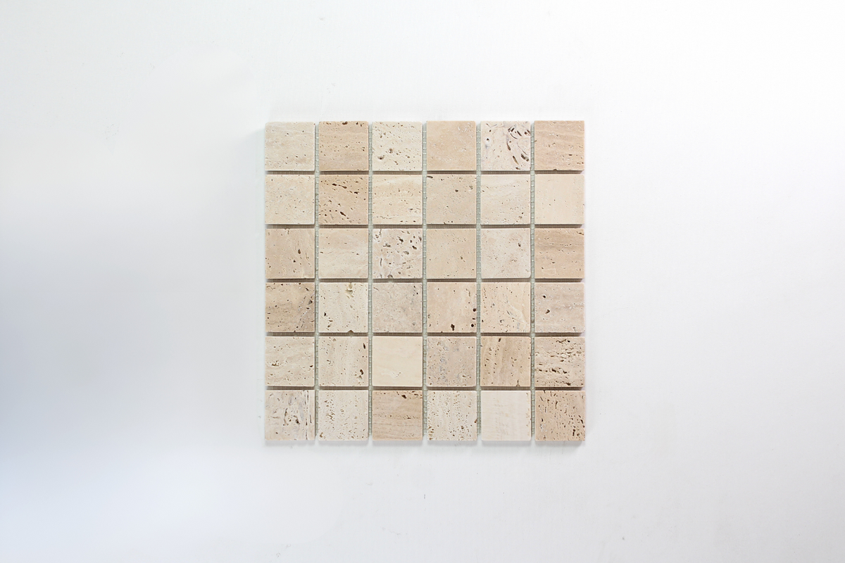EON TRAVERTINE-SQUARE STONE MOSAIC TILE (305x305 sheet)| Box of 11 She ...
