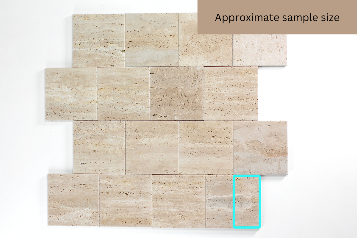 EON TRAVERTINE - SQUARE STONE TILE (150x150mm) | Box of 40 pcs – 0.9m² ...