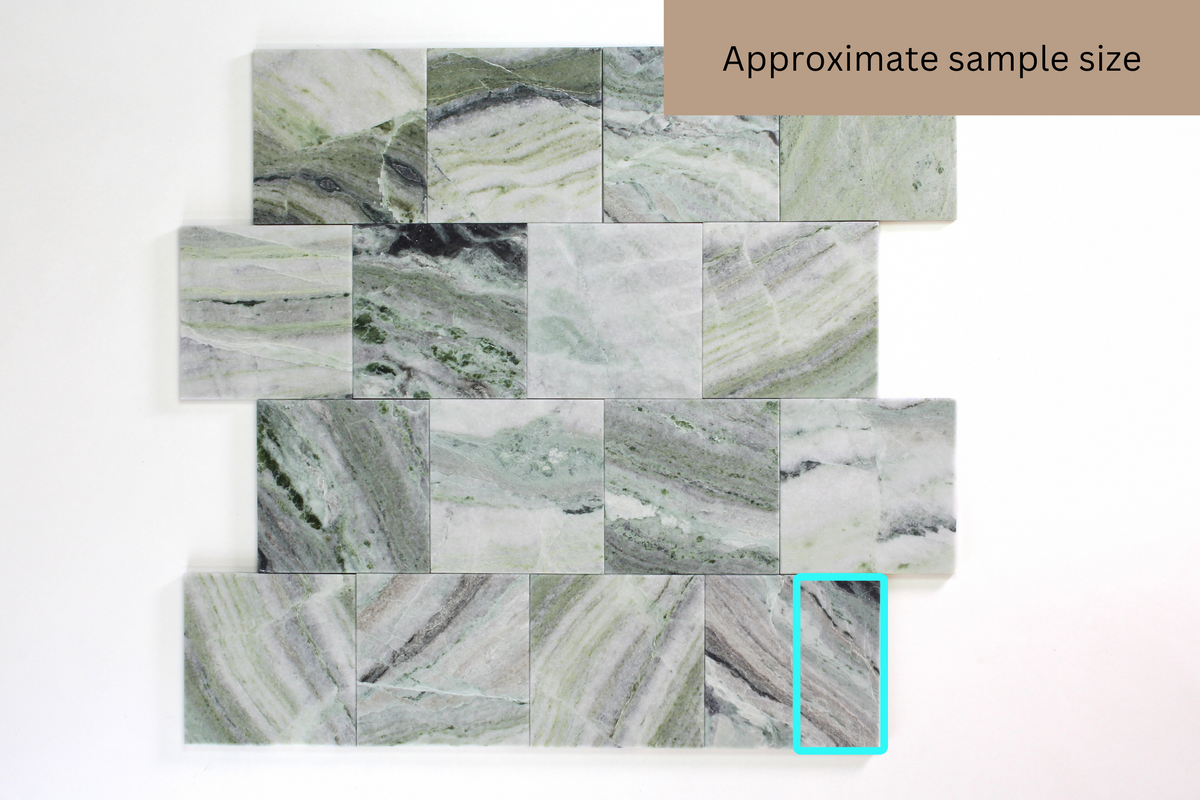 Eon – Sage Green Square Stone Tile (150x150mm) | Box Of 40 Pcs – 0.9m² ...